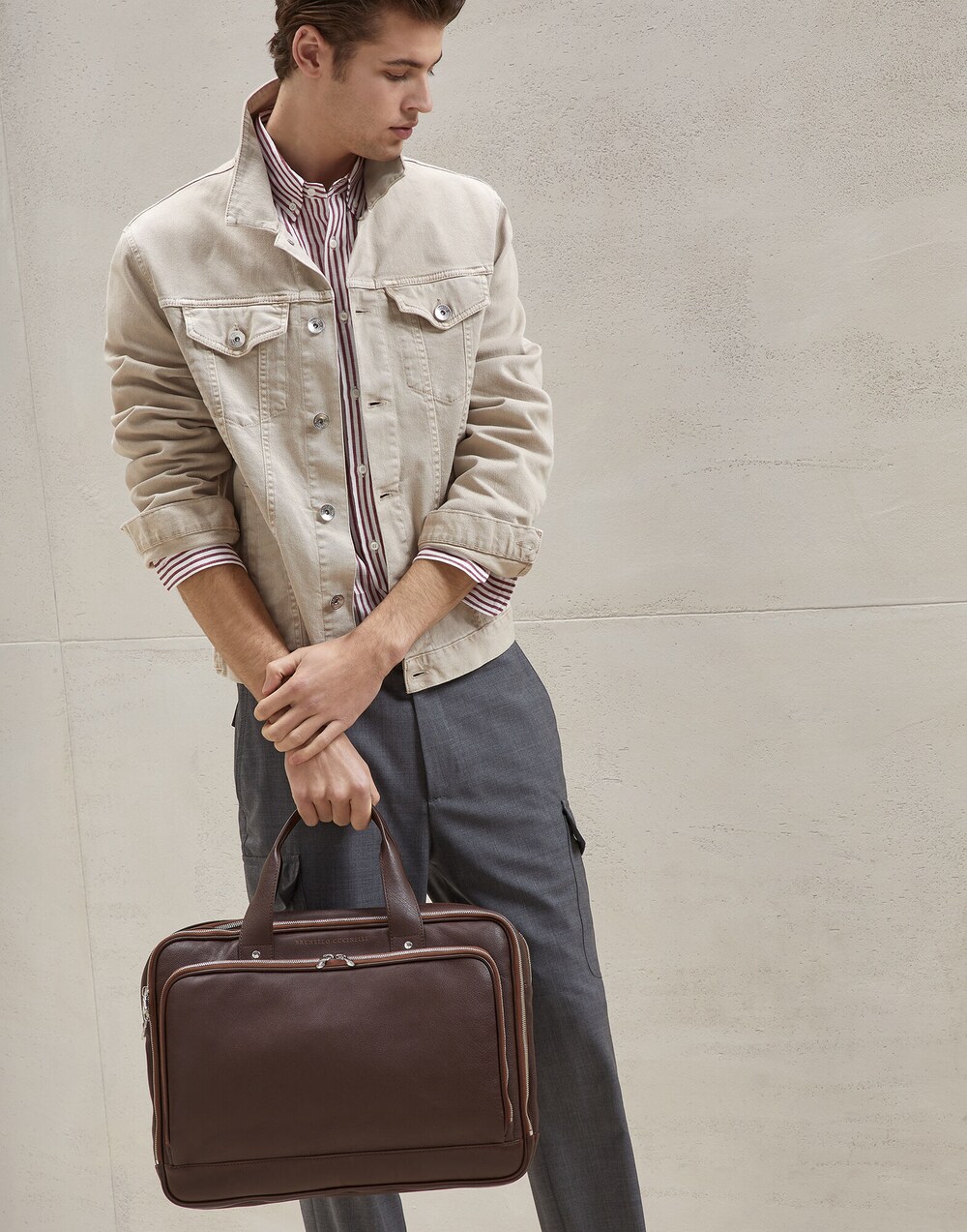 Borse e zaini uomo in pelle | Brunello Cucinelli